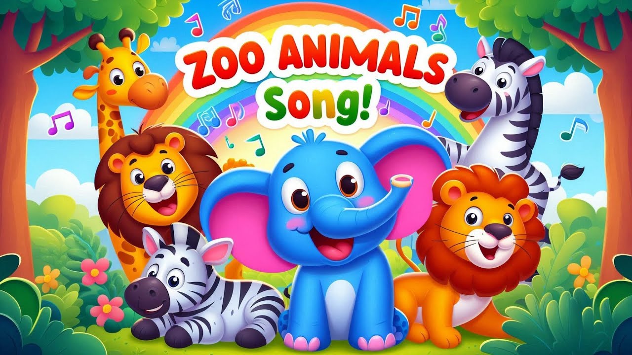 Zoo Animals song | Zoo Animals Fun Song for Kids | Learn Animal Names ...