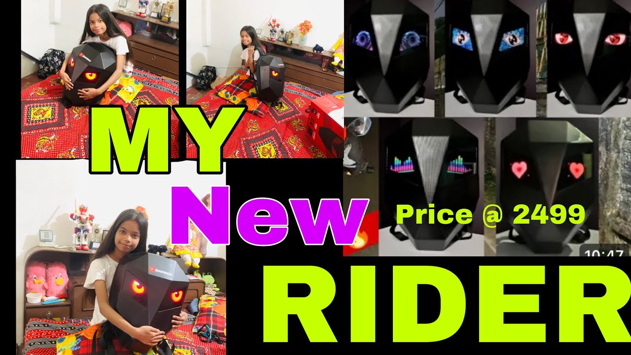 Rider led bag unboxing and review the features eyes bag vlog #1million ...