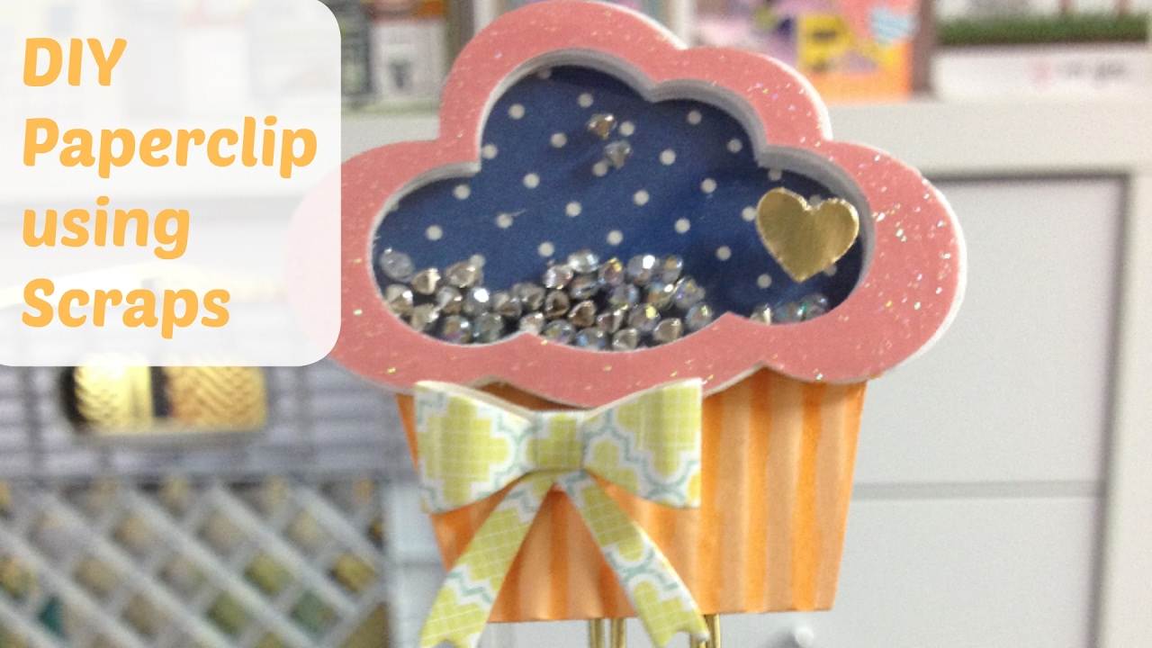 DIY Cupcake Shaker Paperclip Using Scraps - YouTube