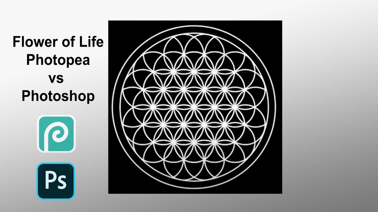 Flower of Life Pattern in Photopea vs Photoshop - YouTube
