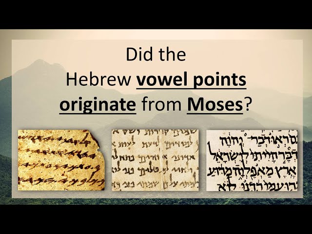 Manuscript Hebrew Vowel Points