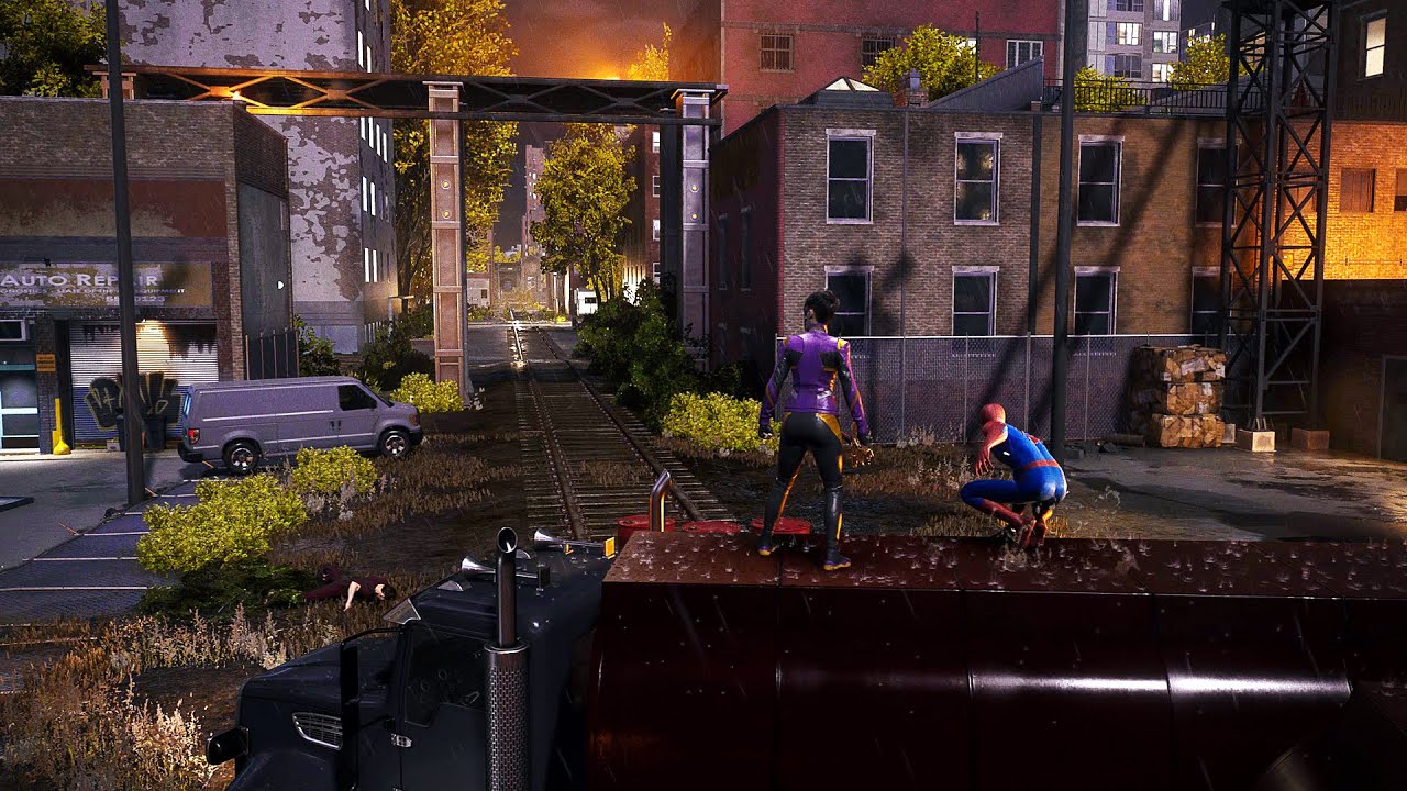 Peter Parker & The Wraith successfully derail the Oscorp Chemical Train ...