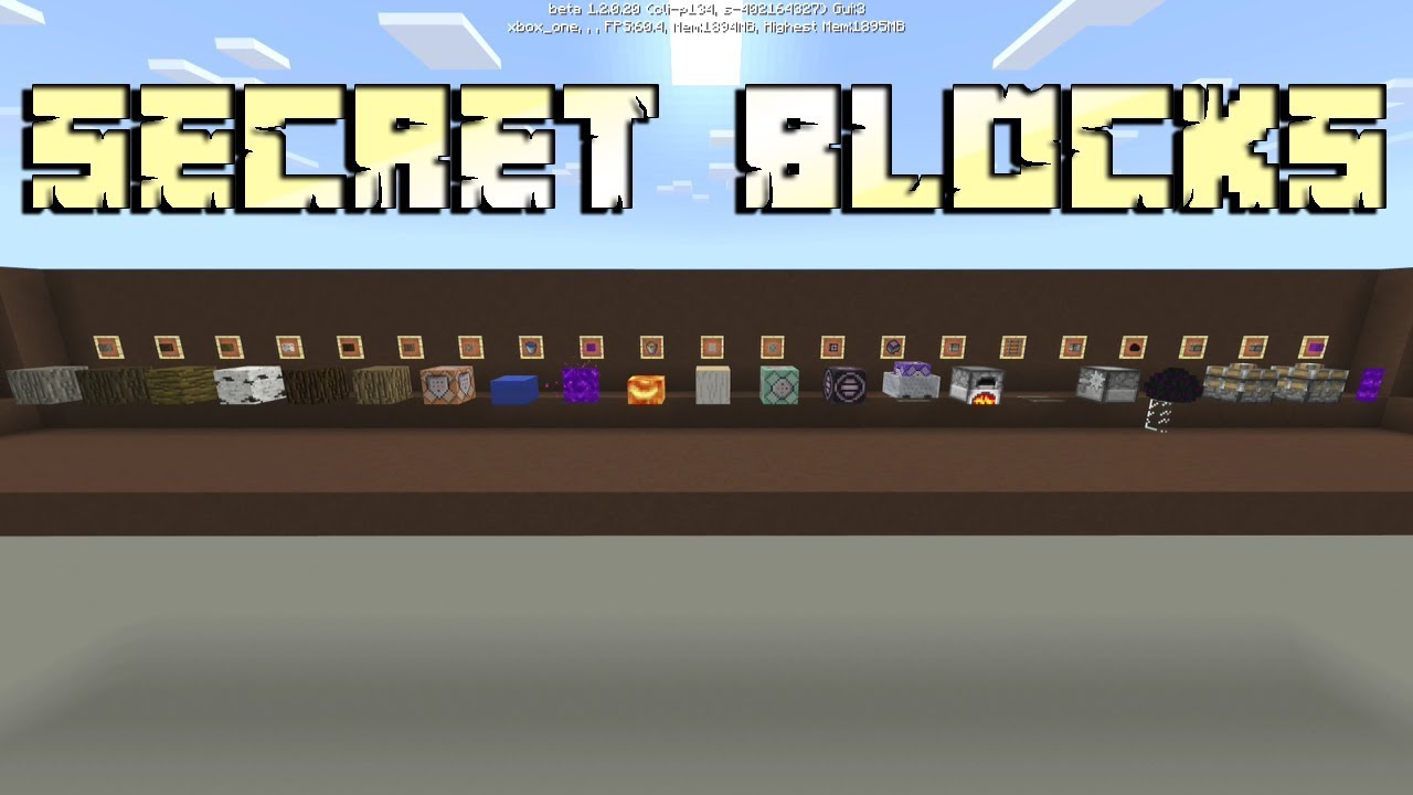 Minecraft: Secret Blocks On Xbox One Better Together Update - YouTube