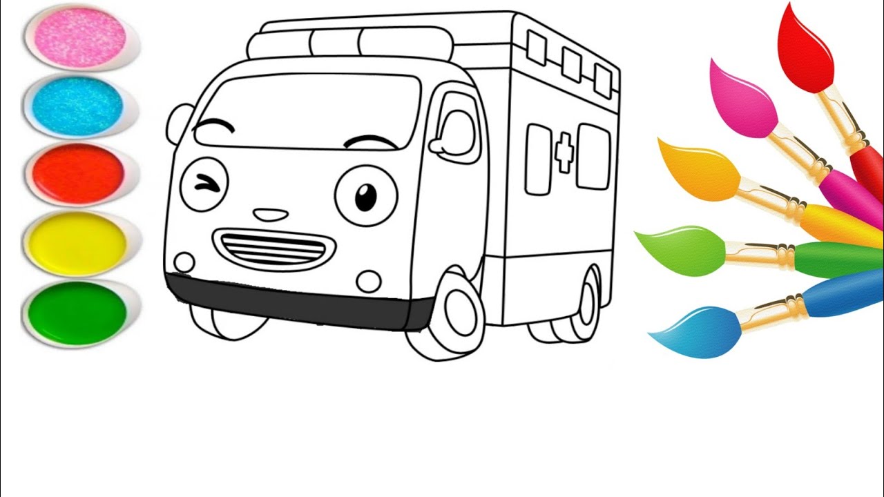 AWASS‼️mobil ambulance mau lewat, Alice Tayo the little bus, mewarnai ...