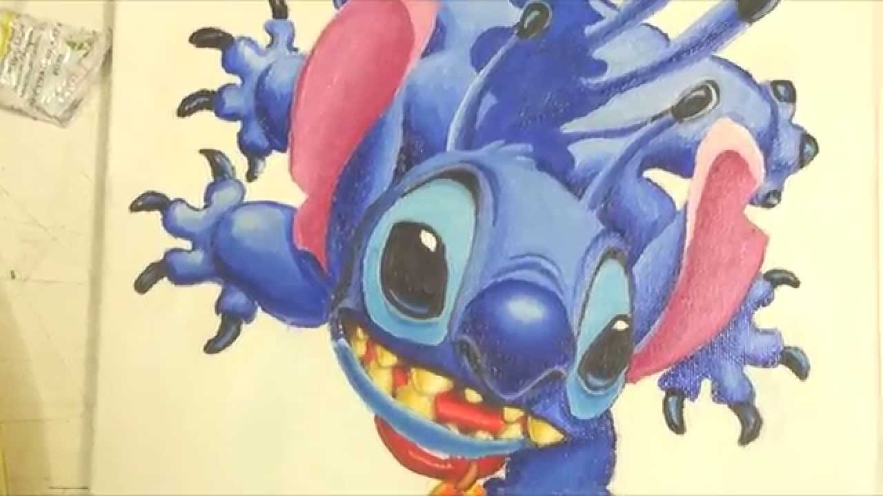 OIL PAINTING TIME LAPSE: STICH! - YouTube