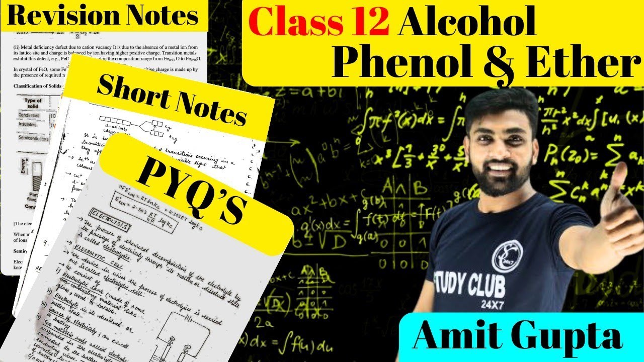 Chemistry Notes Alcohol Phenol and Ether | Chemistry Notes Class 12 ...