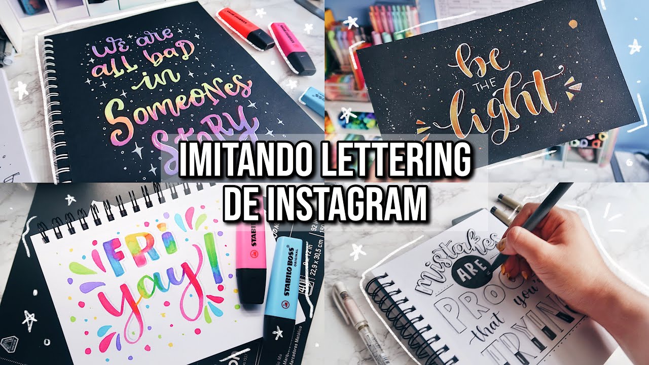 IMITANDO LETTERING Y CALIGRAFÍA DE INSTAGRAM - inspiración títulos ...