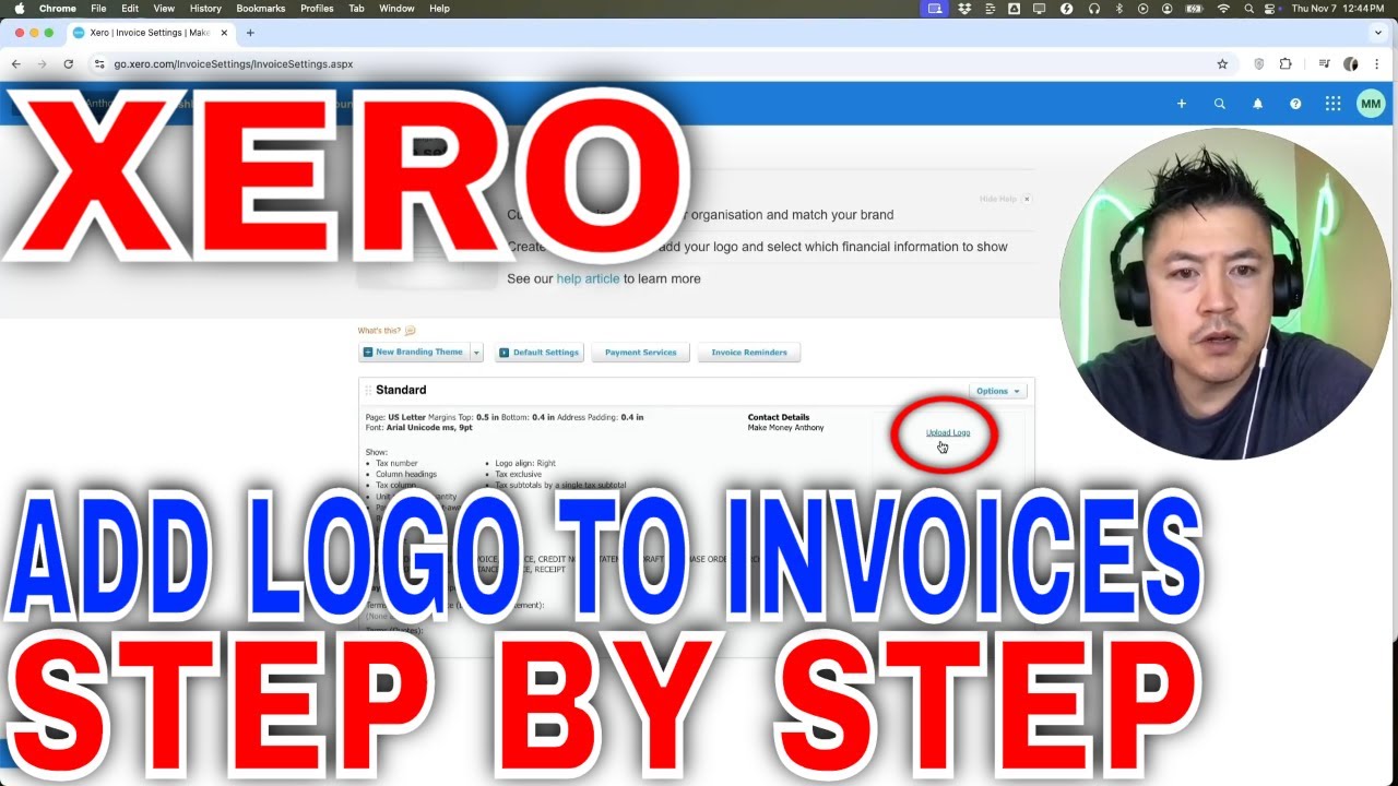 How To Add Logo To Xero Invoices 🔴 - YouTube