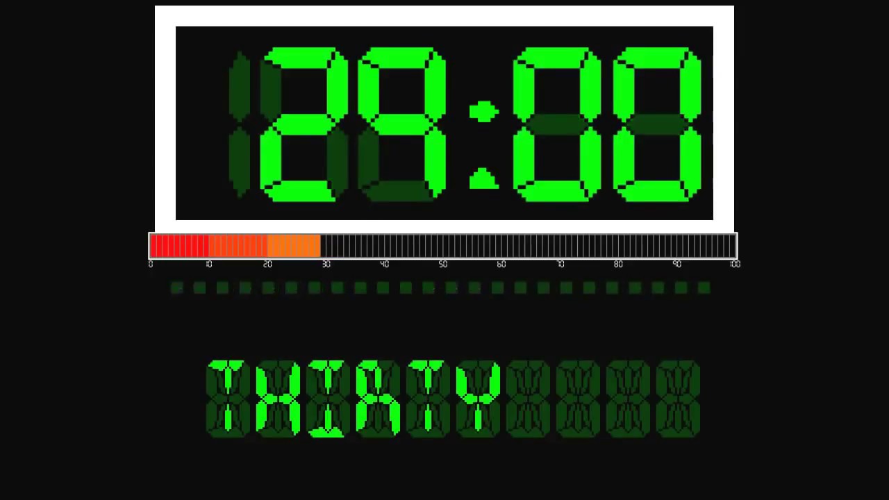 100 Seconds Countdown LED Graphic Version - YouTube