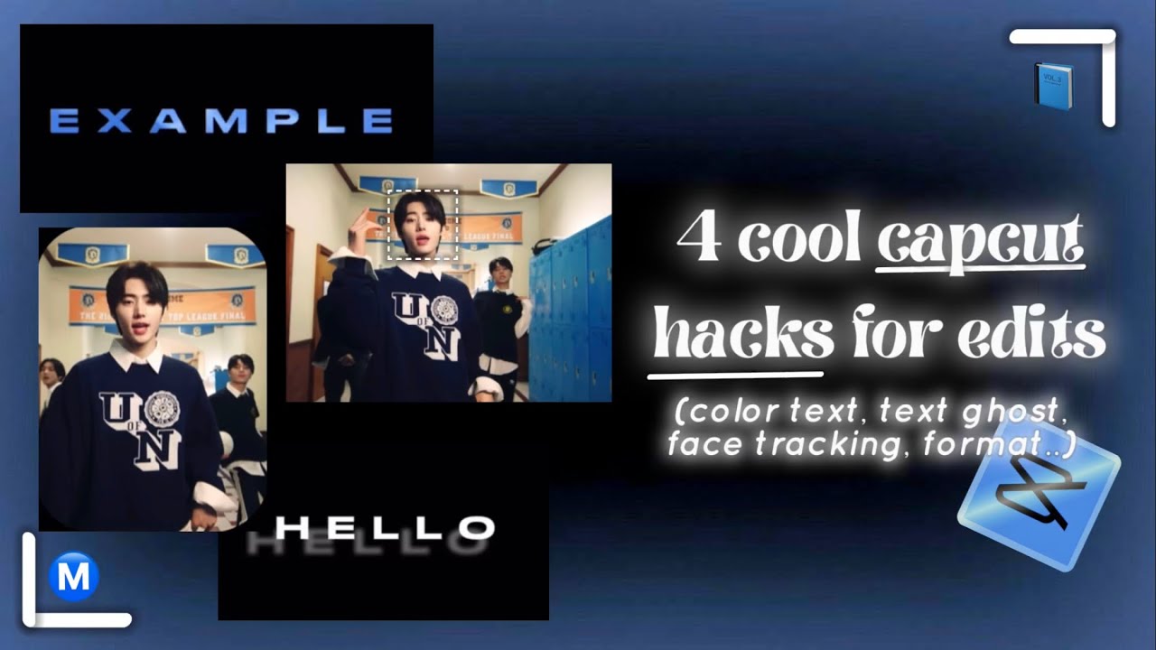 4 cool CAPCUT HACKS for your EDITS! (color text, text ghost, face ...
