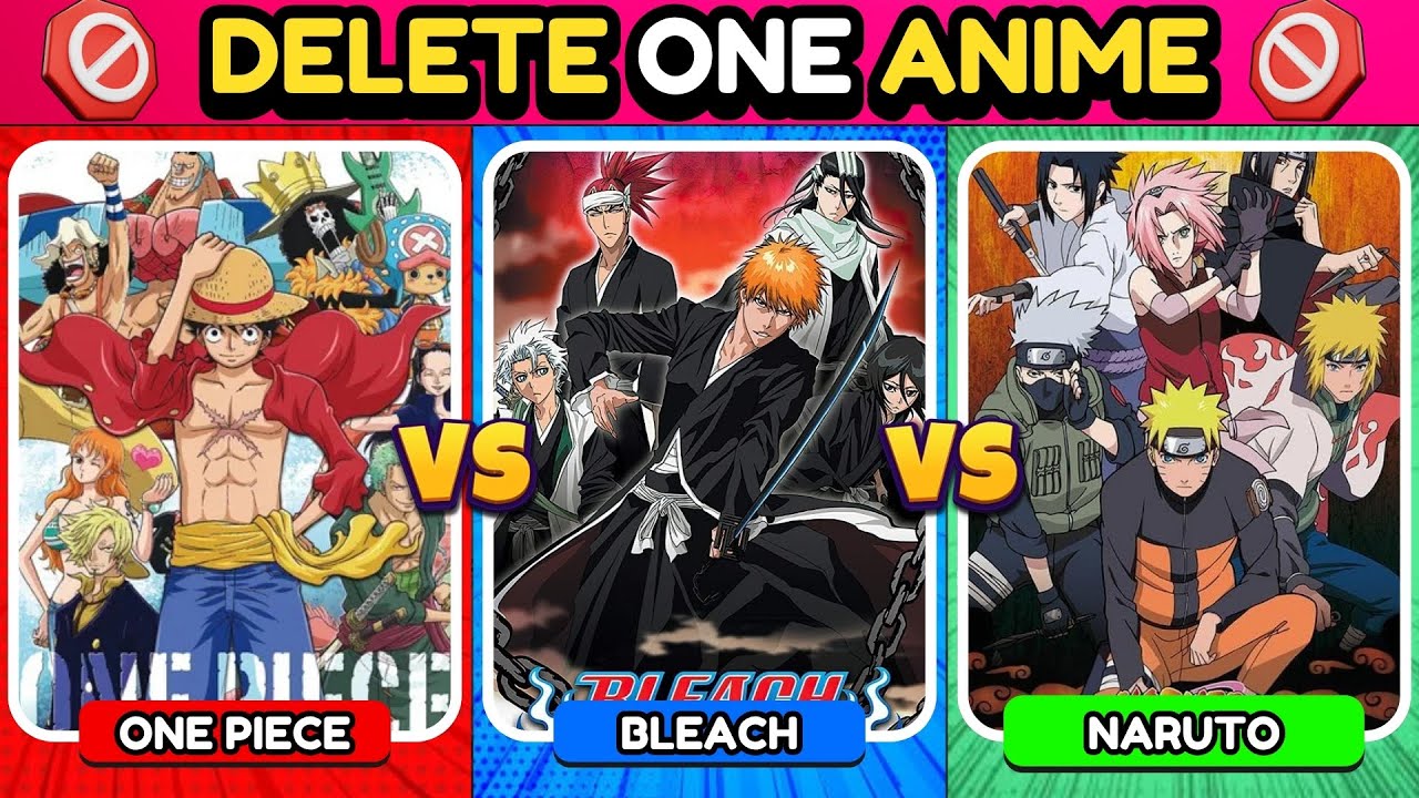 DELETE ONE ANIME | Delete One Popular Anime for Each Round | Anime Quiz ...