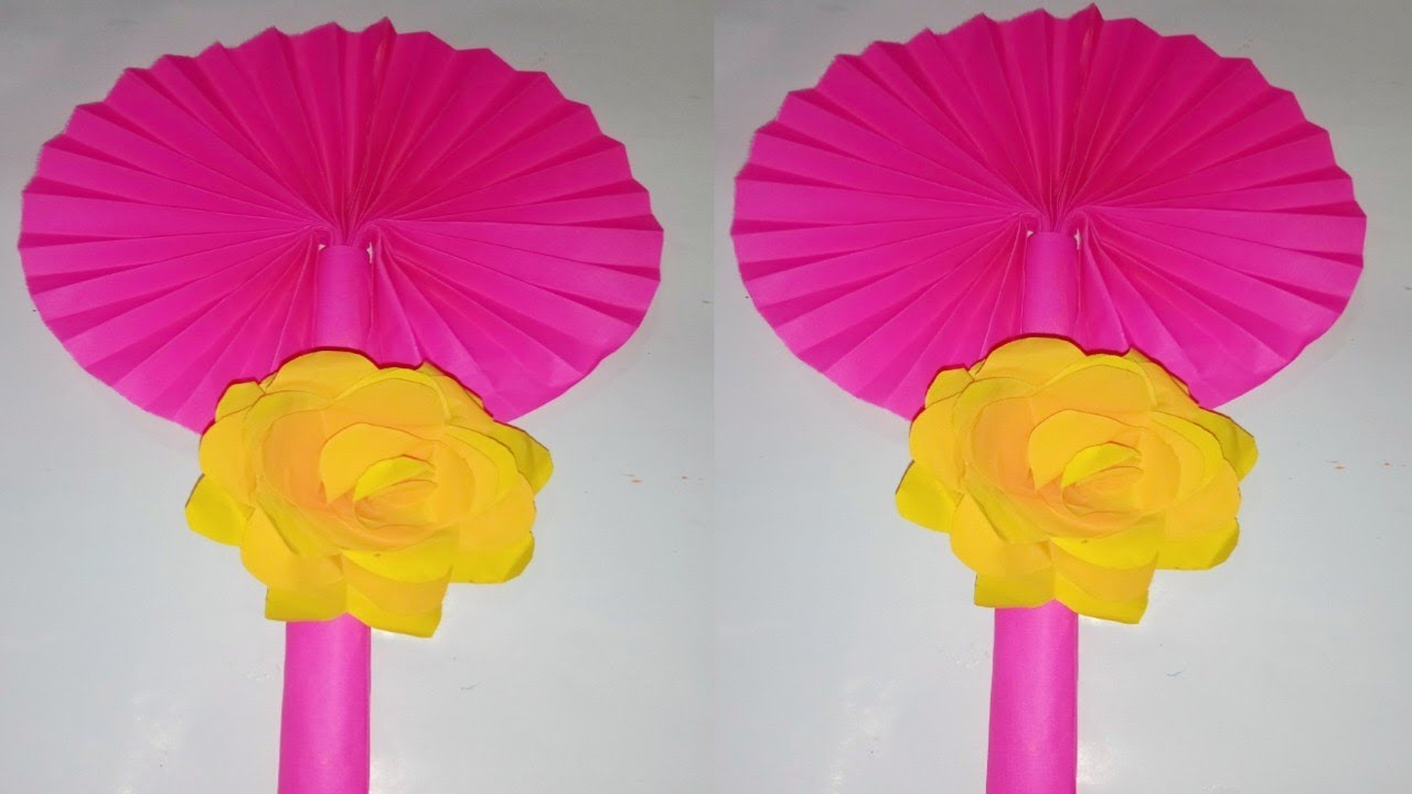 How to make magic hand fan | DIY paper fan | Handmade Paper fan | Paper ...