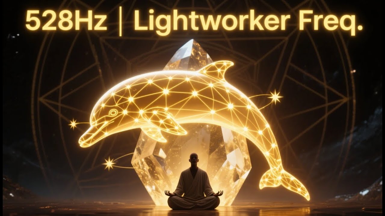 Dolphin Lightworker Meditation 528Hz | Spiritual Awakening and Positive ...
