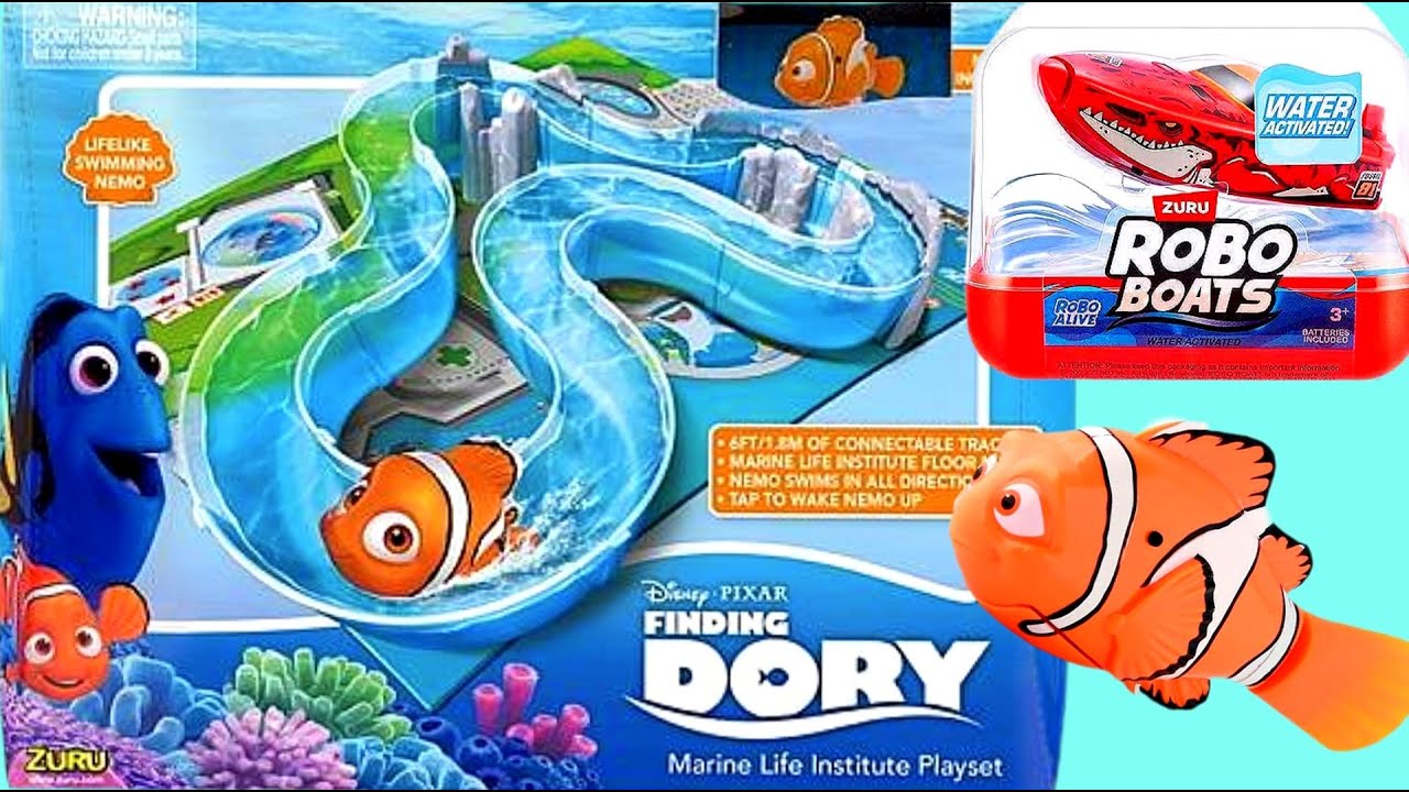 NEW TOY | UNBOXING ROBO FISH FINDING DORY | ZURU ROBO BOATS | aquarium ...