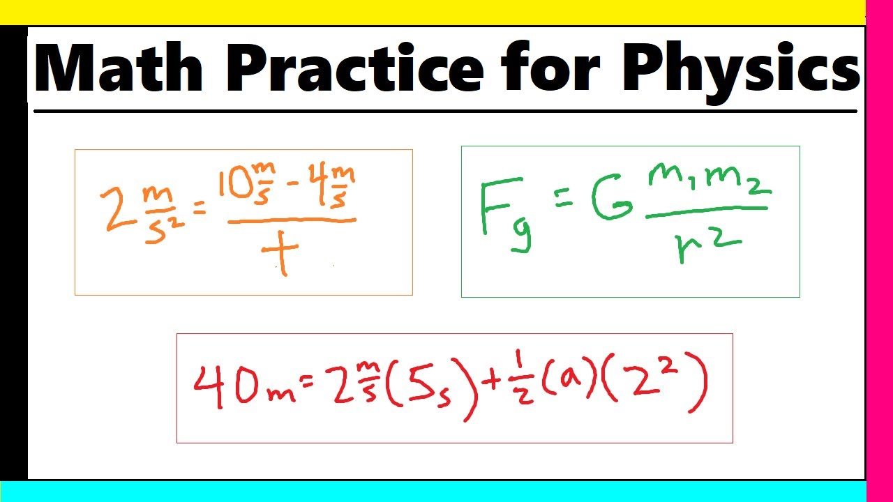 Math Review/Practice for Physics (6 problems) - YouTube