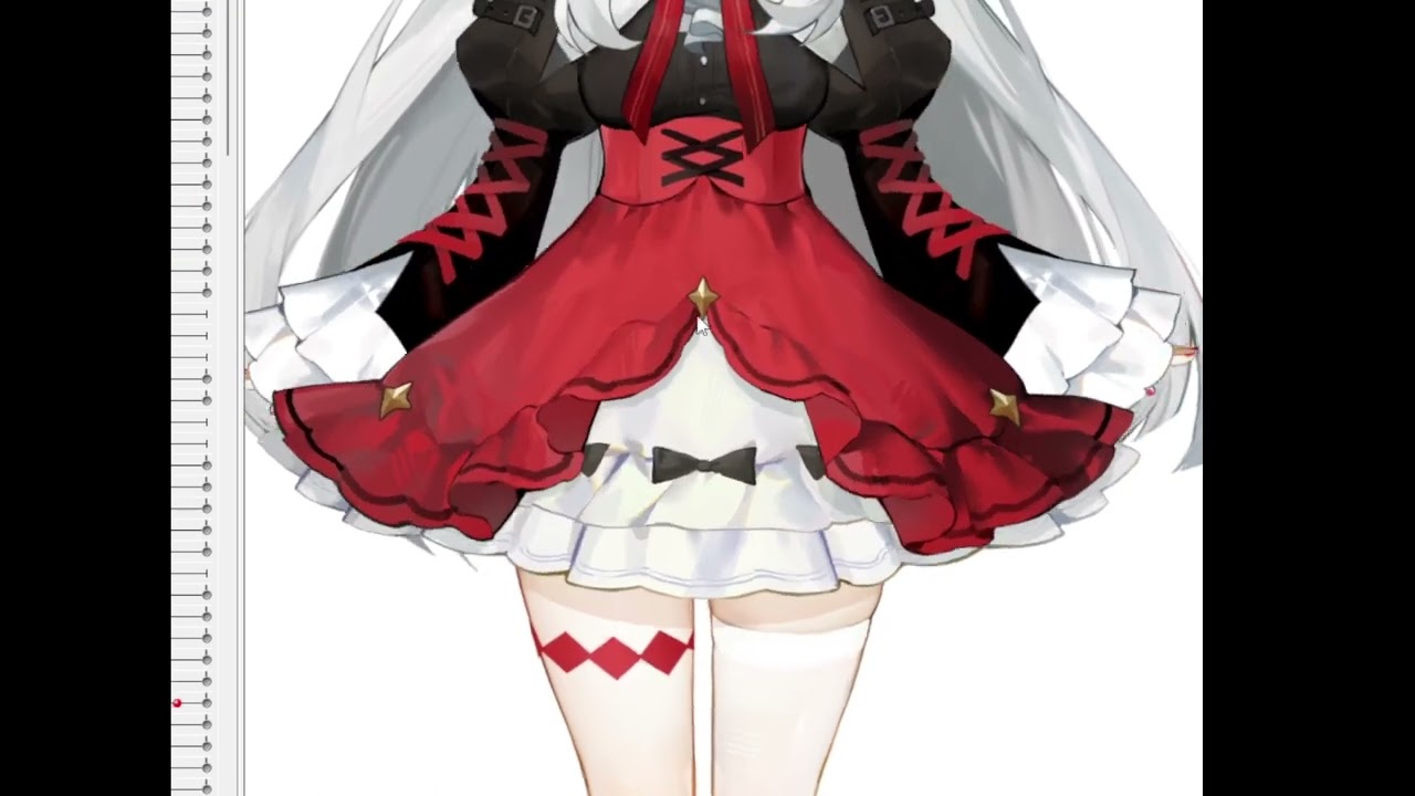 live2d skirt physics showcase - YouTube