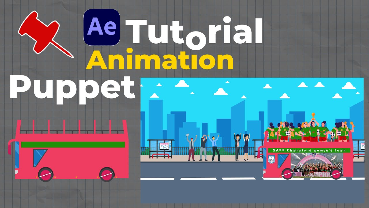 Puppet Tool Basic Animation Tutorial l After Effects। Bangladesh saff championship 2024 । Mine ...