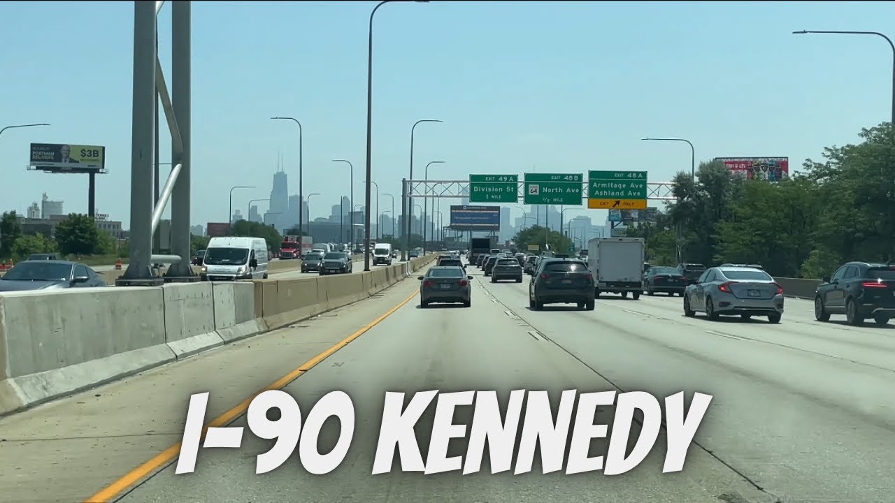 Chicago Expressway “Traffic”| Portage Park To West Loop| 4K Driving ...