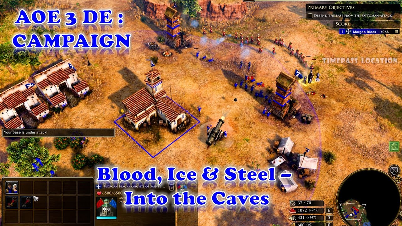 AOE 3 DE | Campaigns | Blood, Ice & Steel Act1 : Into the Caves| Hard ...