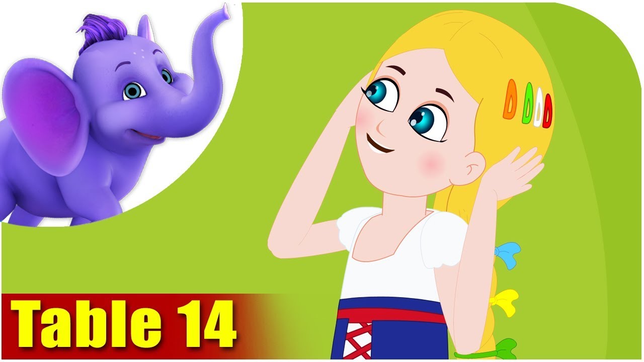 Multiplication Table Rhymes - Table 14 in Ultra HD (4K) - YouTube