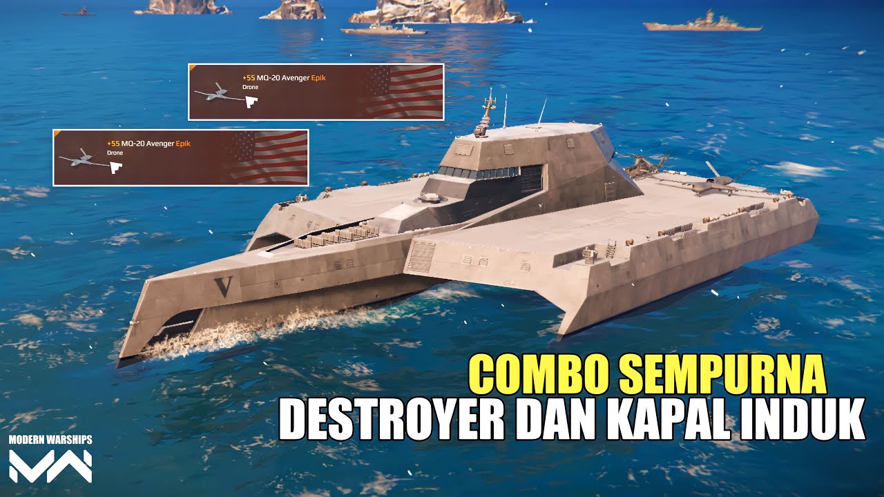 COMBO SEMPURNA ANTARA DESTROYER DAN KAPAL INDUK🔥😂 - MODERN WARSHIPS ONLINE GAMEPLAY - YouTube