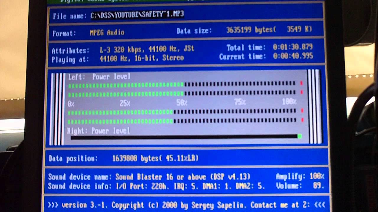 MS DOS PLAYING MP3 - YouTube