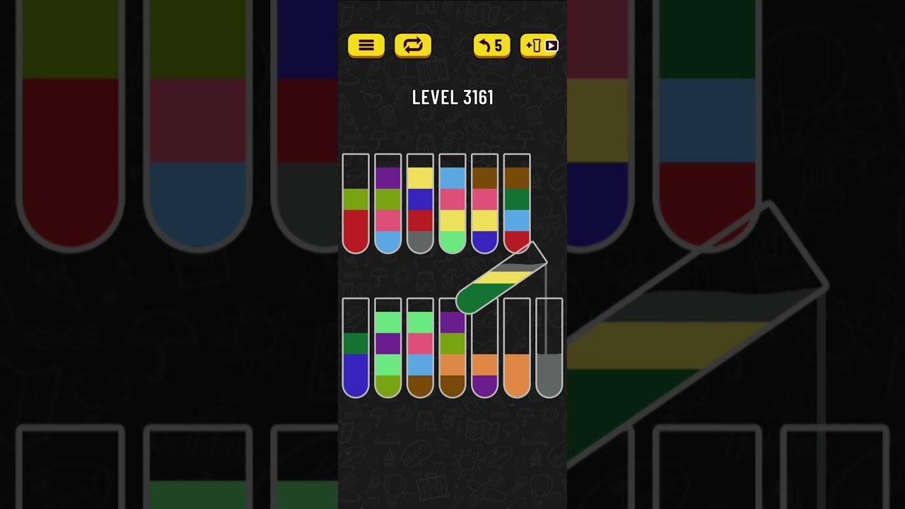 water sort puzzle level 3161 - YouTube