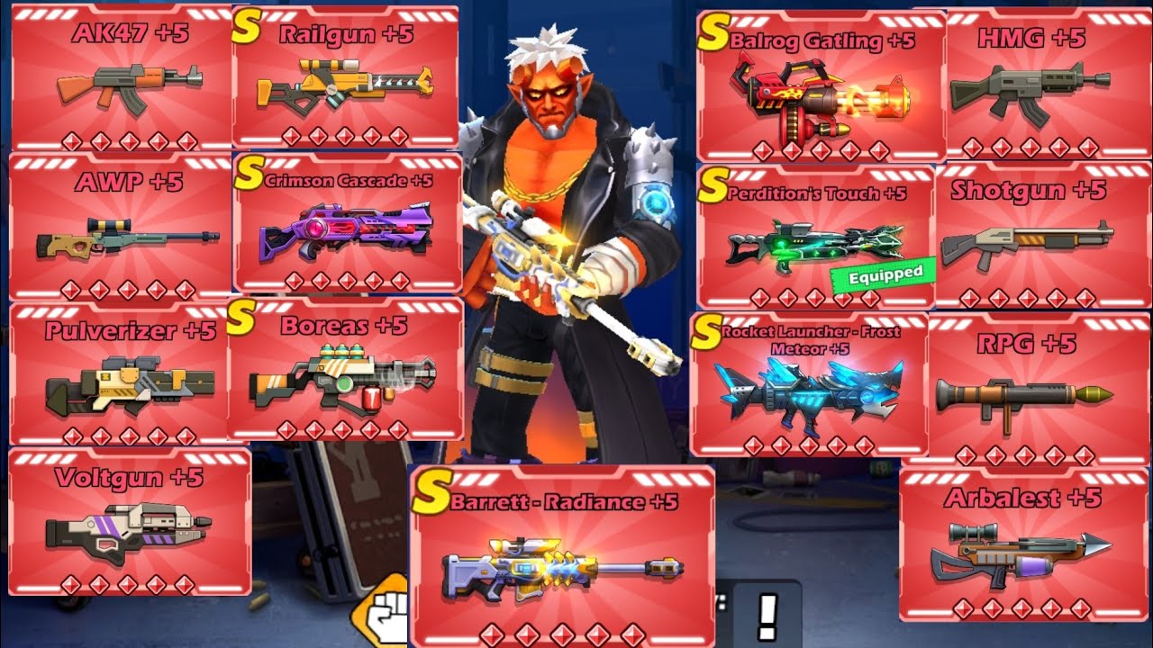 Zombie Waves | All Weapons Upgraded To Red 5 Stars - YouTube