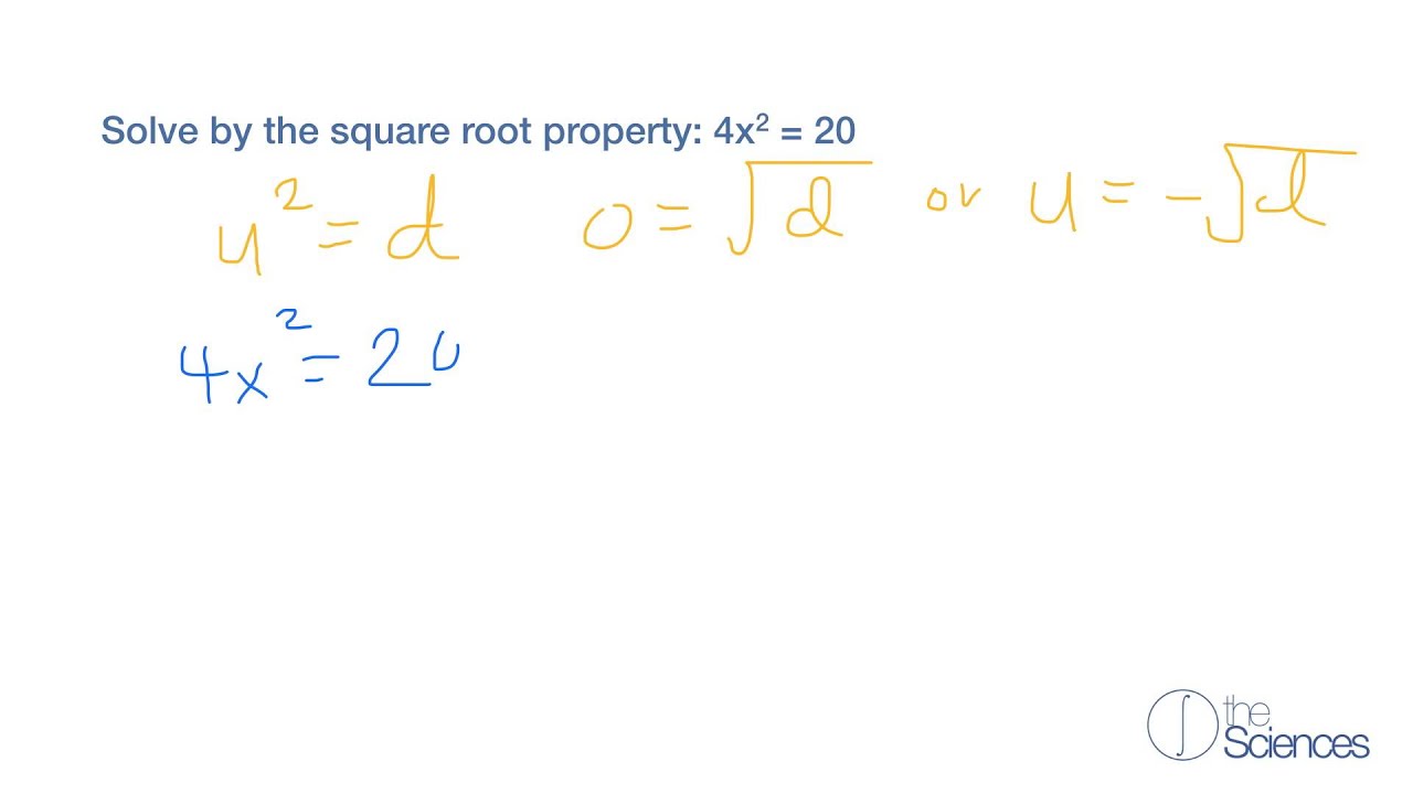 Solve Quadratic Equations Using The Square Root Property 2 YouTube