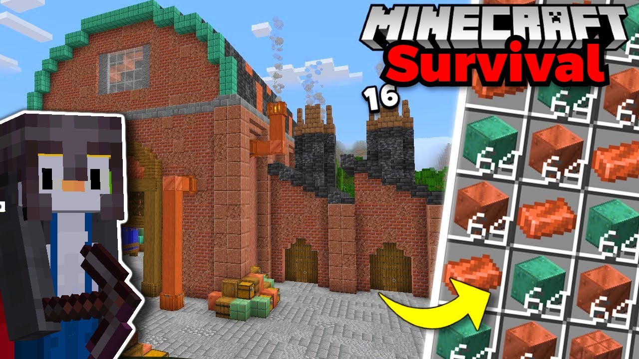 I built a Large Copper Factory in Survival Minecraft! - YouTube