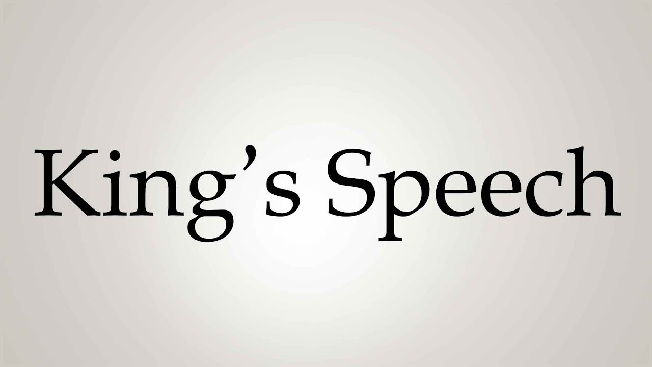 How to Pronounce ''King's Speech'' - YouTube