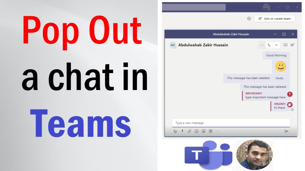 Pop Out a Chat in Microsoft Teams | Popo-Out Chat | Open Chat in ...