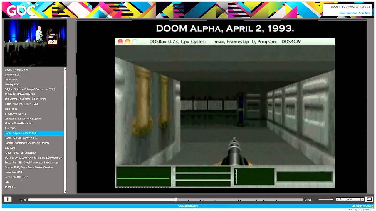 DOOM Post-Mortem (GDC 2011 with John Romero & Tom Hall) part 2/3 - YouTube