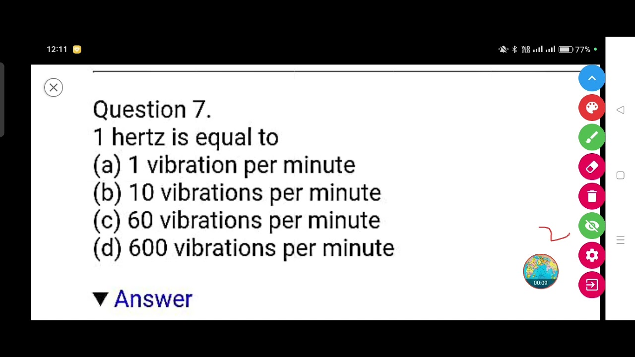 1 hertz is equal to ____ - YouTube