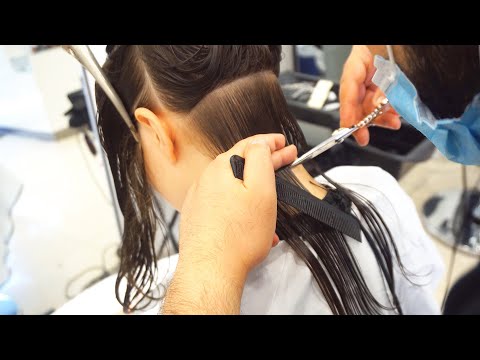EXTREME HAIR MAKEOVER - SHE WANTS SUPER SHORT CUT ( LONG TO SHORT BOB ...