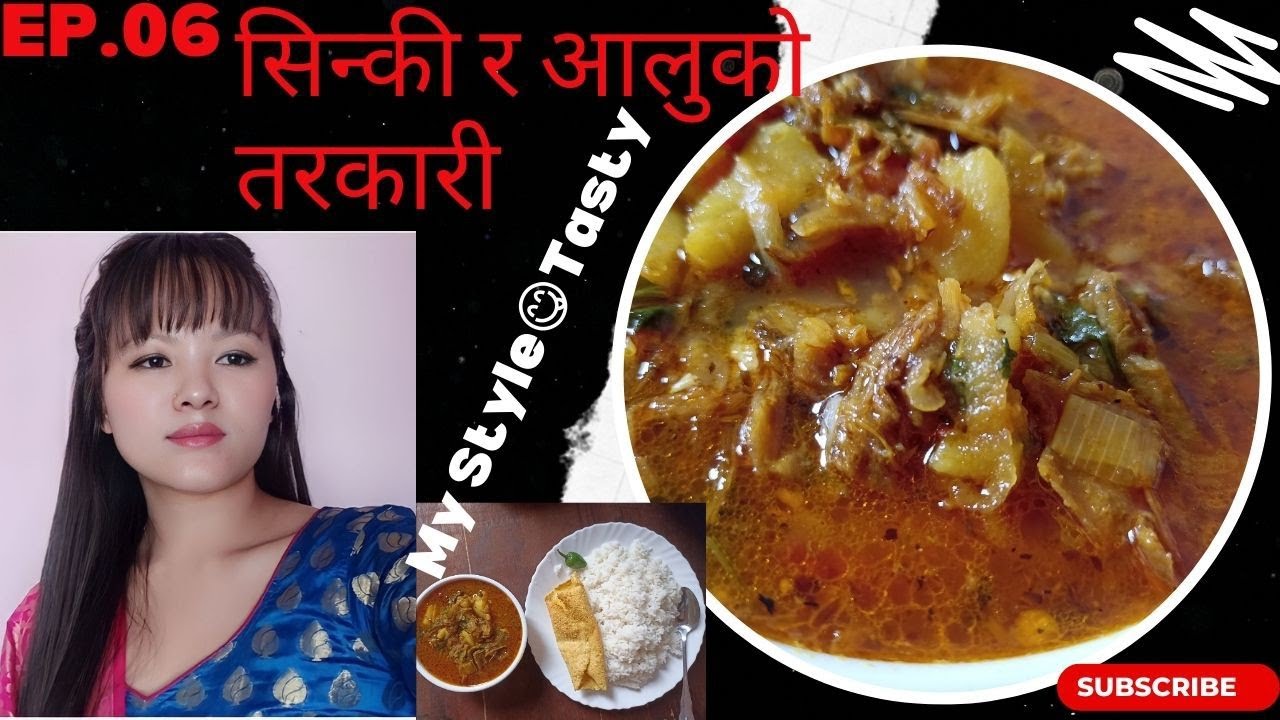 Muna Cooking Recipe Episode 06||Sinki Ra Aloo Ko tarkari||Sinki Recipe ...