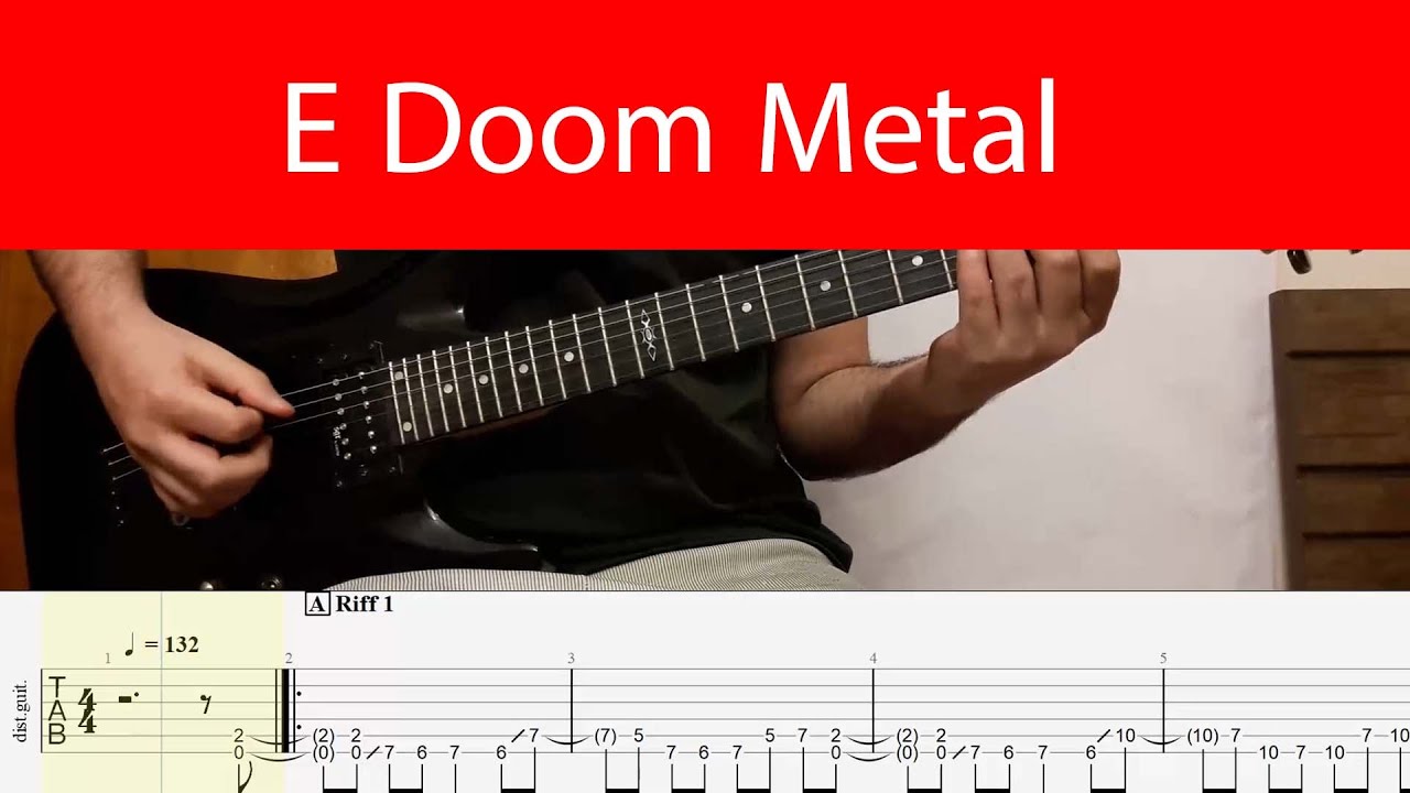 Guitar Riff Of The Day - E minor Doom Metal - YouTube