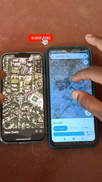 I phone Map vs Android map #shorts #new - YouTube