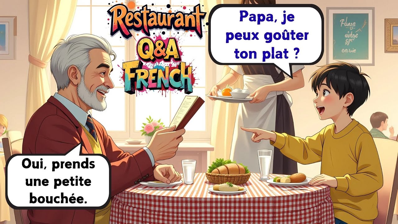 📚Learn French for Beginners: Restaurant Q&A with Dad 🥄 - YouTube