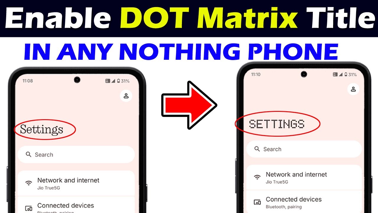 Enable Dot Matrix Title in Any Nothing Phone ⚡⚡ | NDot Font - YouTube