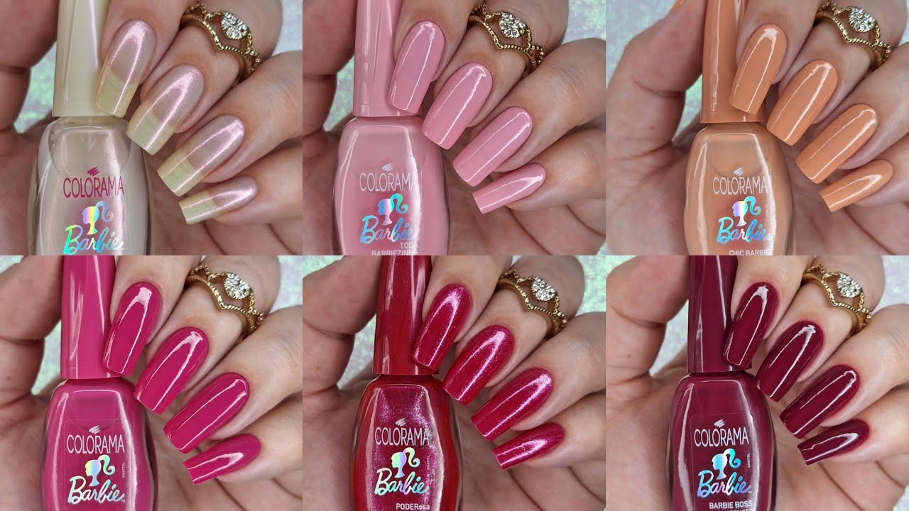 ESMALTE COLORAMA COLEÇÃO BARBIE COM COMPARAÇÃO DE CORES - YouTube