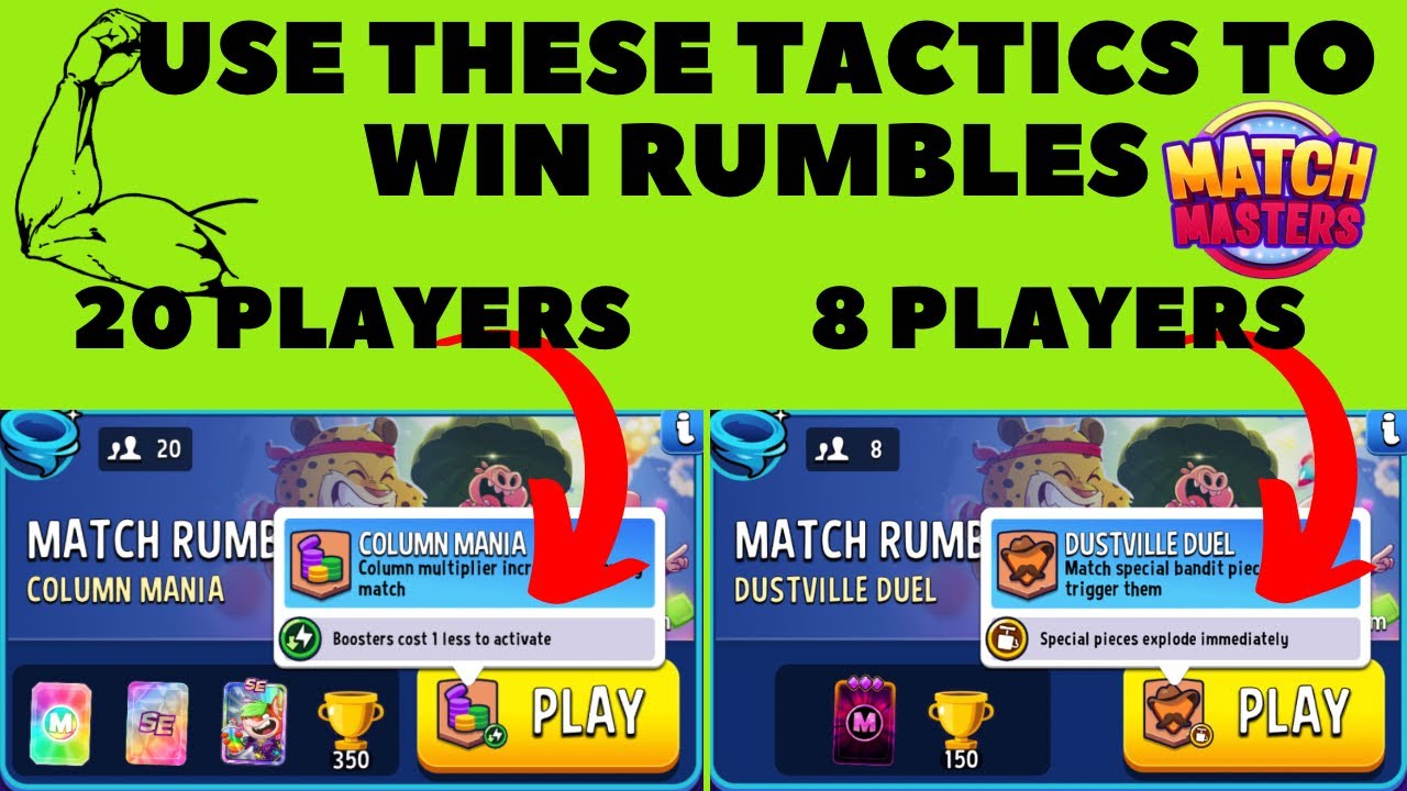 Match Rumble 20 players Column Mania + Match Rumble 8 players Dustville ...