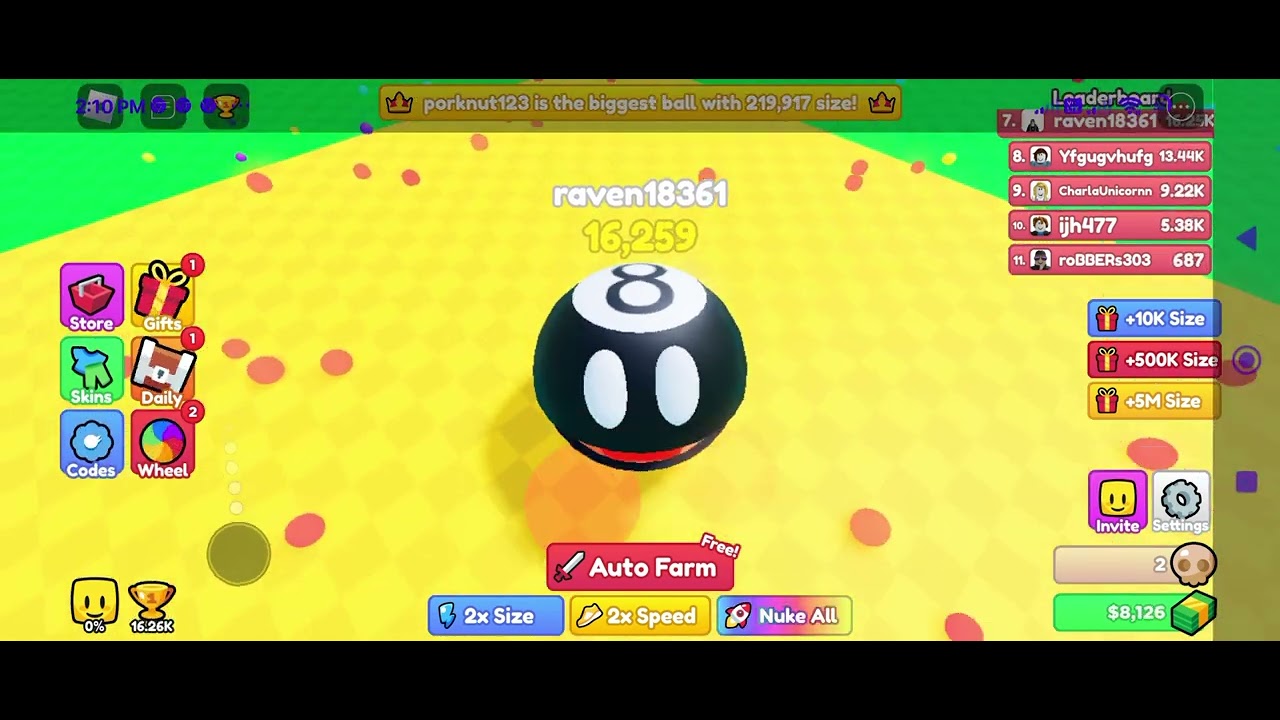 playing ball eating simulator - YouTube