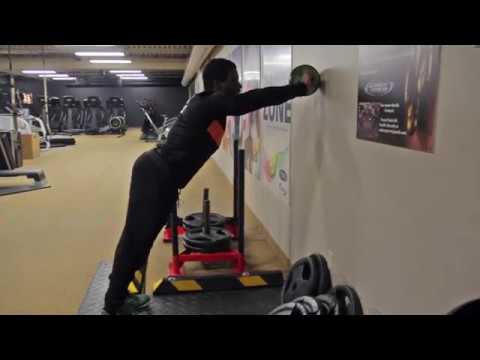 How to do the easy Standing Ab Roller exercise for the core - YouTube