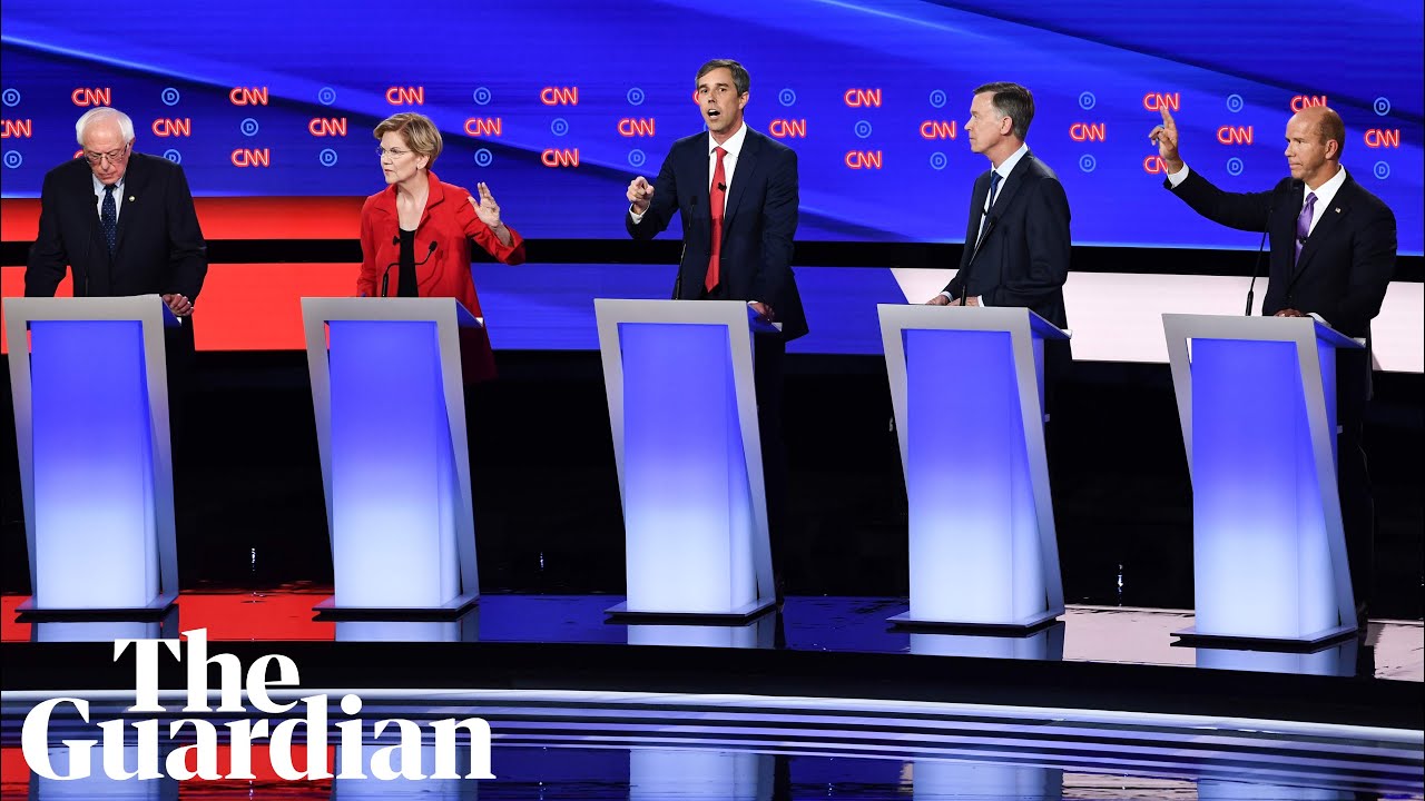 Sanders and Warren against the rest in Democratic debate - YouTube