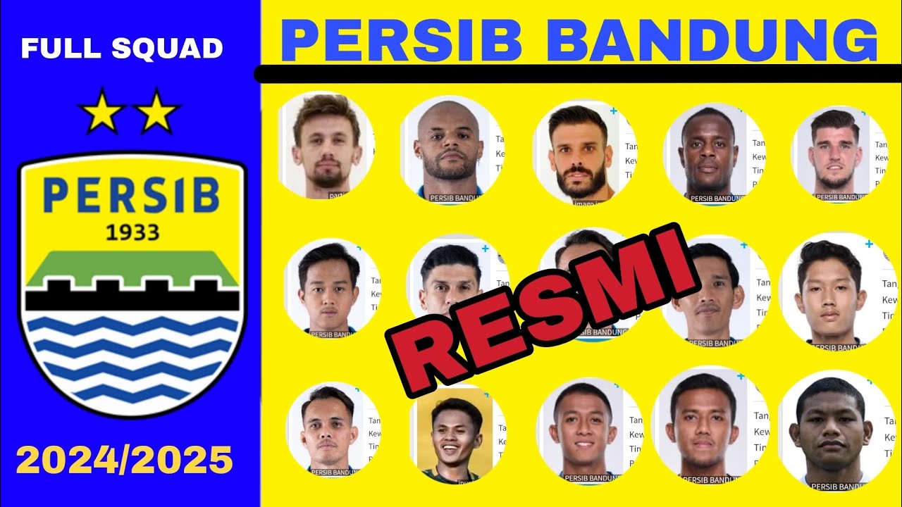 PERSIB bandung full squad nih boss - YouTube