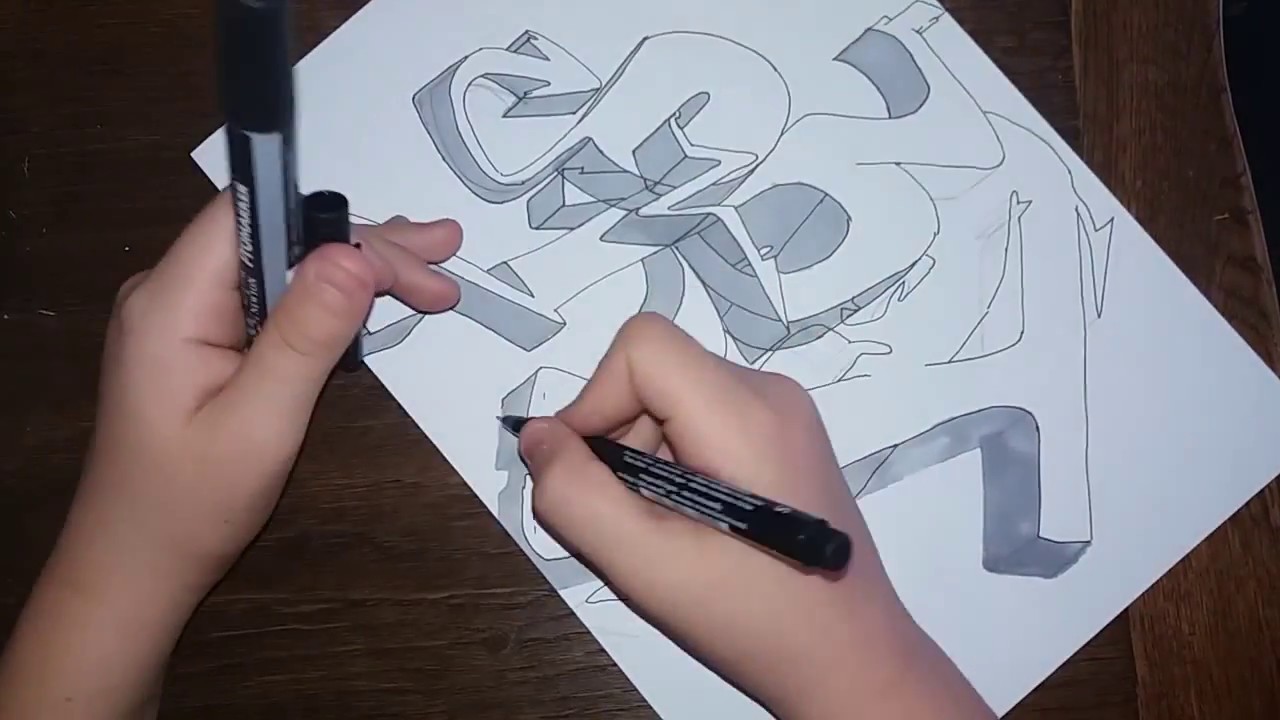 Graffiti a faire chez soi tranquillement en 5 min !!! - YouTube