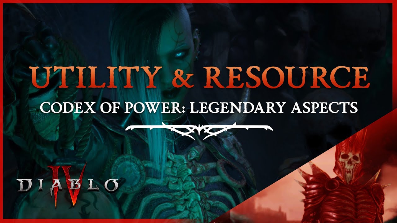 DIABLO 4 - NECROMANCER UTILITY & RESOURCE LEGENDARY ASPECTS - Codex of ...