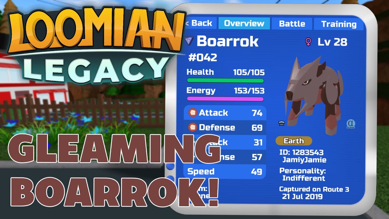 I GOT AN ALPHA GLEAMING BOARROK! - Loomian Legacy - YouTube