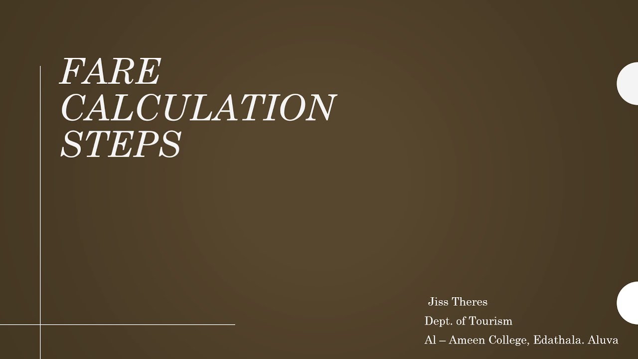 Fare Calculation Step - YouTube